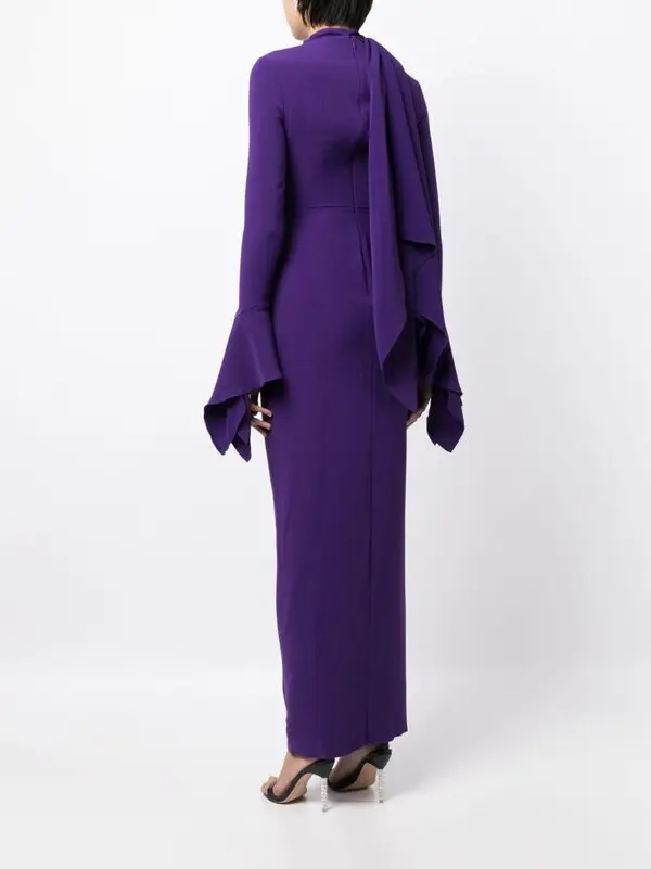 Solace London The Nella Draped Maxi Dress