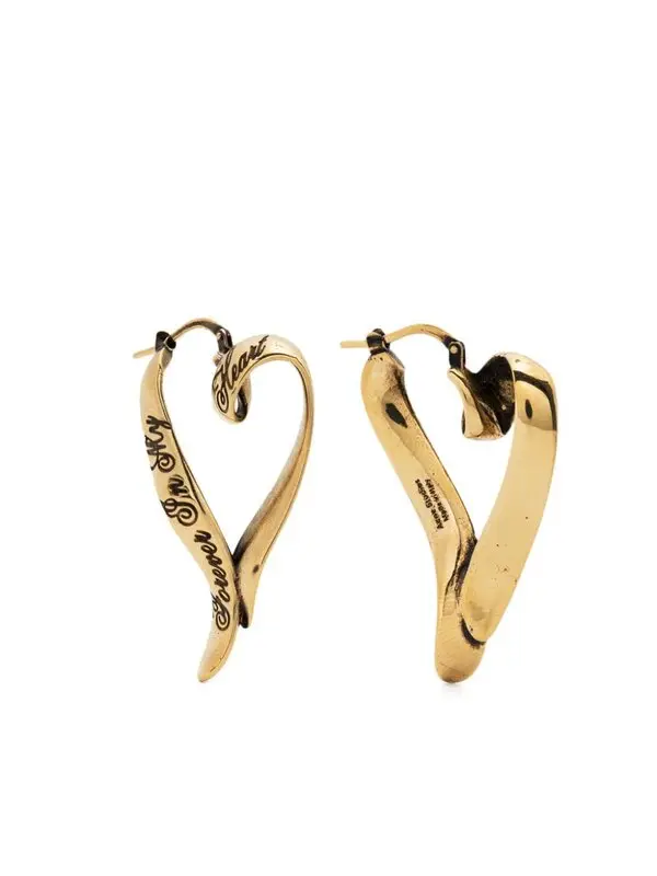 Acne Studios Brass Heart-shape Earrings