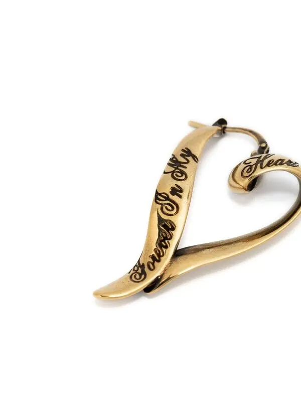 Acne Studios Brass Heart-shape Earrings