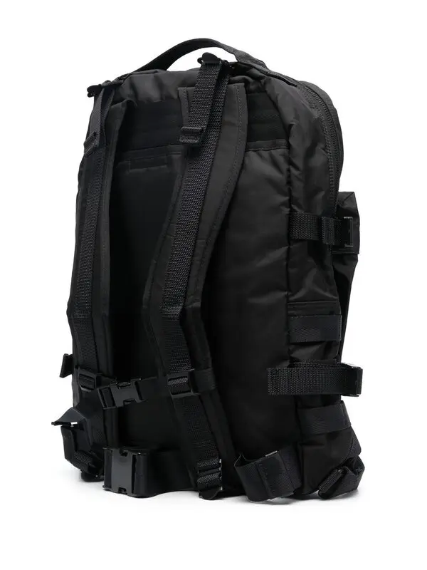 PORTER-YOSHIDA & CO Force Logo-patch Buckle-strap Backpack - Black