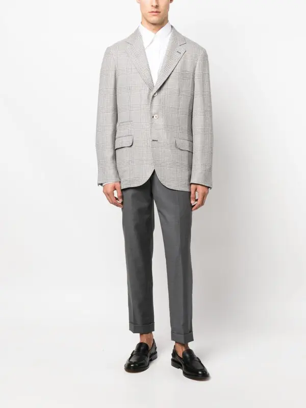 Brunello Cucinelli Checked Single-breasted Blazer