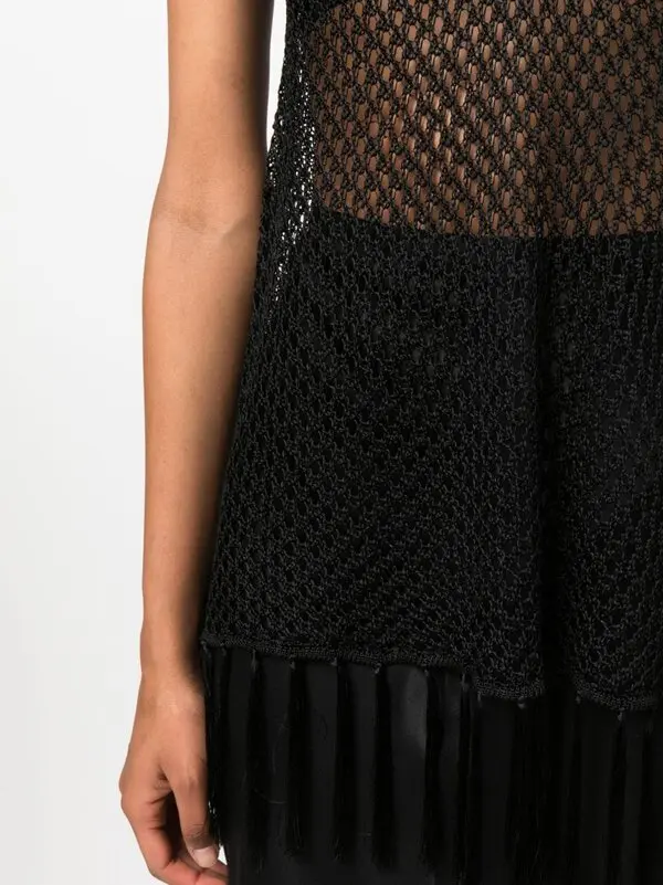 Dodo Bar Or Open-knit Top - Black