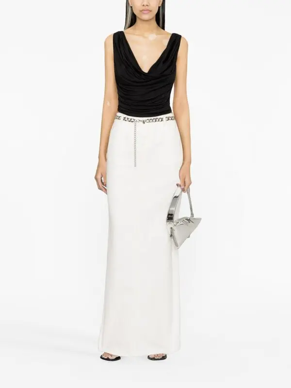 Gauge81 Juara Draped Twisted Cropped Top - Black
