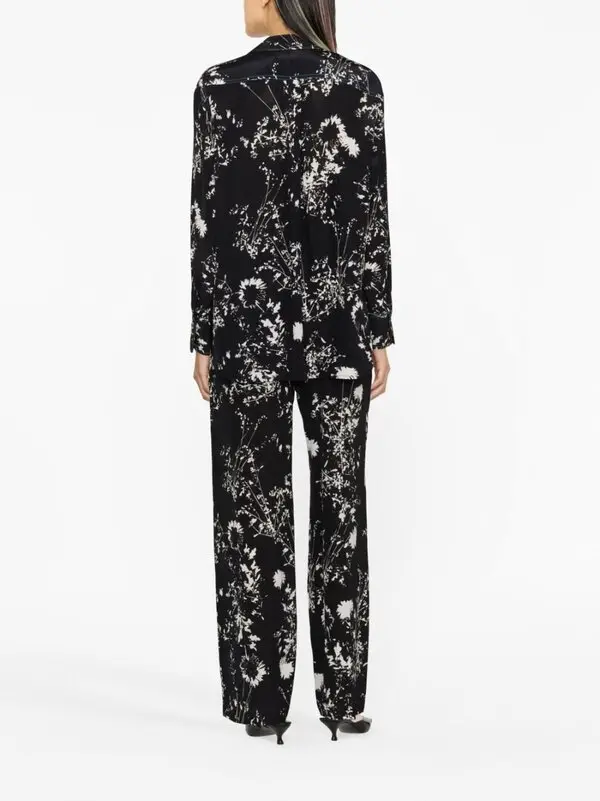 Victoria Beckham Floral-print Silk Shirt