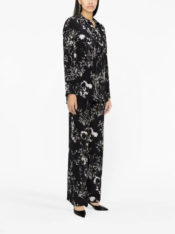 Victoria Beckham Floral-print Silk Shirt
