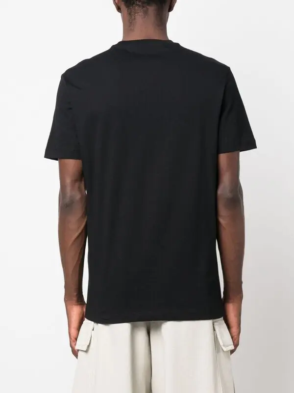 Versace Embroidered Cotton-jersey T-shirt - Black