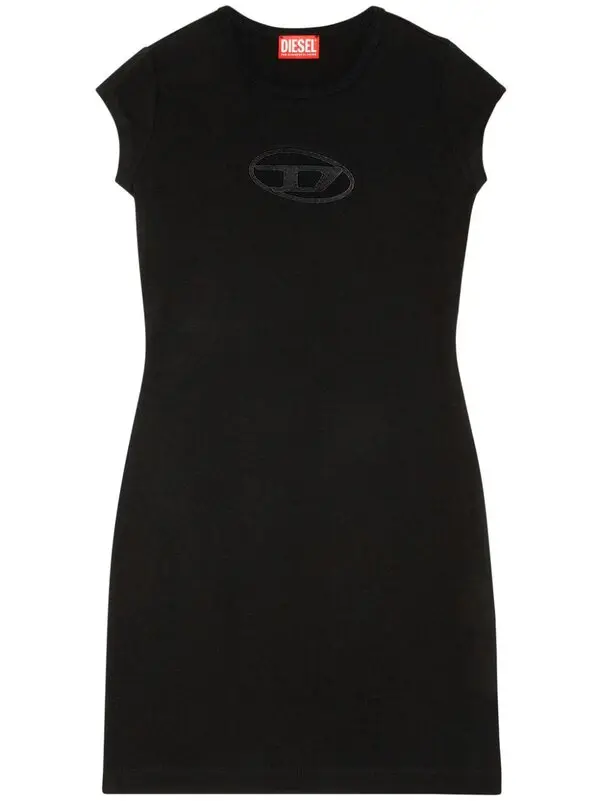 DIESEL® D-angiel Cut-out T-shirt Minidress - Black