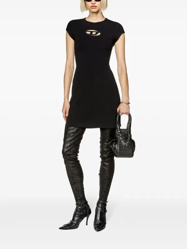 DIESEL® D-angiel Cut-out T-shirt Minidress - Black