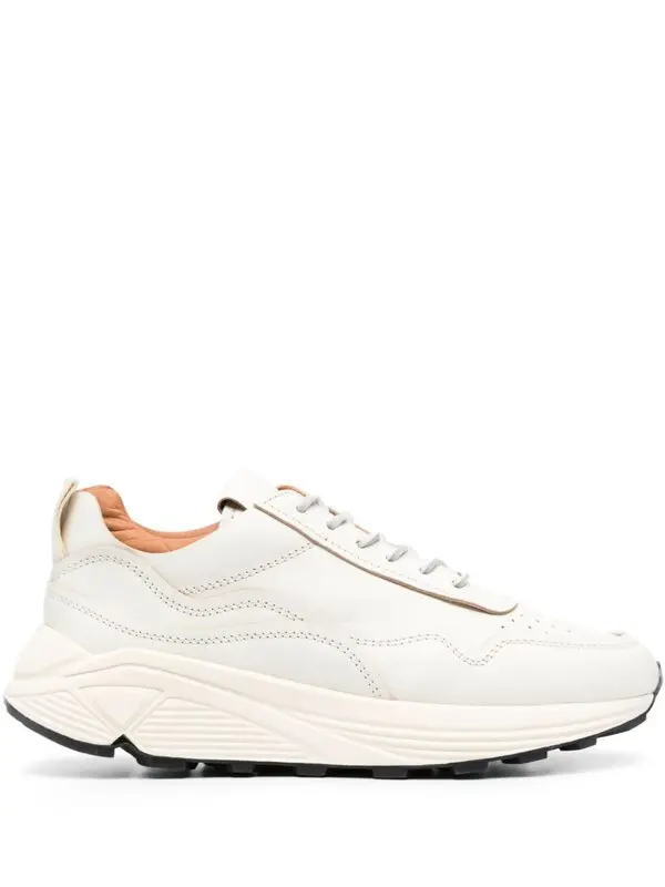 BUTTERO® Vinci Low-top Leather Sneakers - White