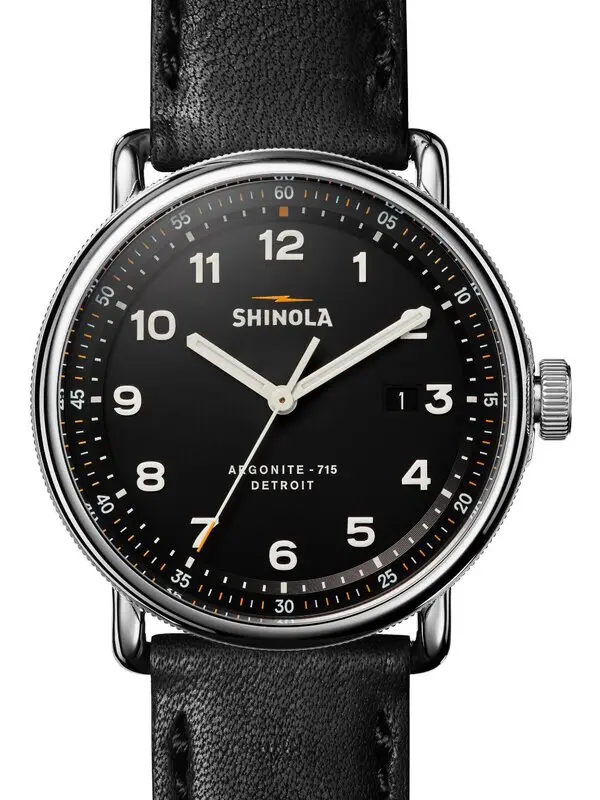 Shinola 43mm Canfield Watch - Black