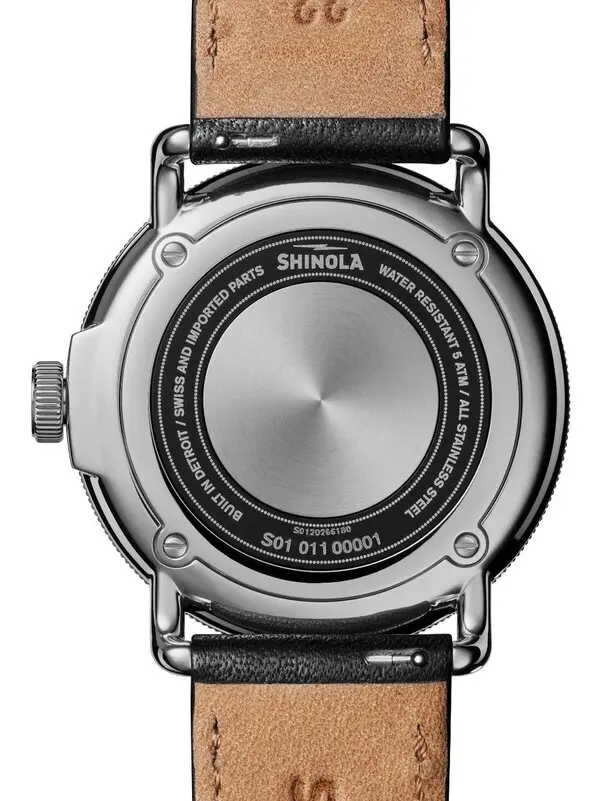 Shinola 43mm Canfield Watch - Black