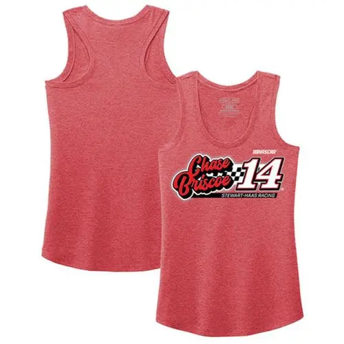 STEWART-HAAS RACING Chase Briscoe #14 Finish Line Racerback Tank Top - Heather Red