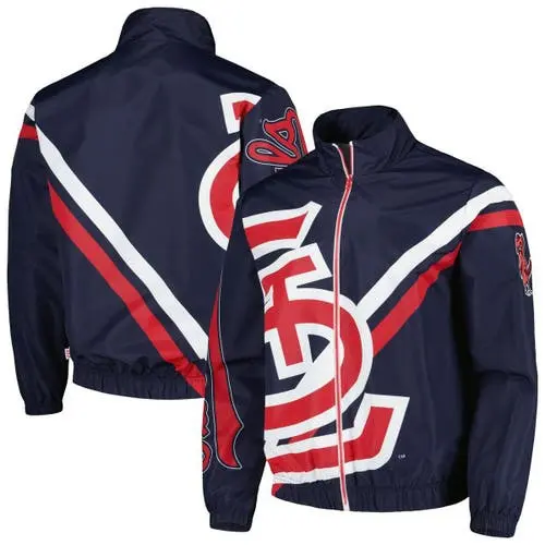 Mitchell & Ness St. Louis Cardinals Exploded Logo Warm Up Full-zip Jacket
