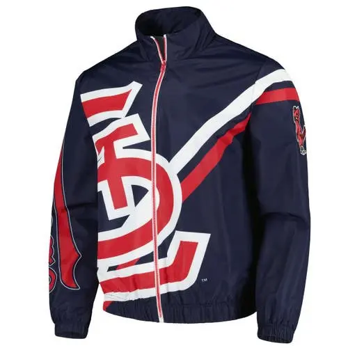 Mitchell & Ness St. Louis Cardinals Exploded Logo Warm Up Full-zip Jacket