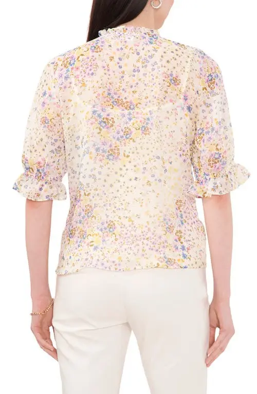 Chaus Floral Ruffle Edge Blouse