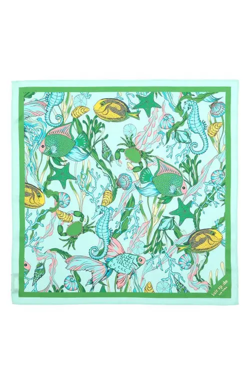 Kate Spade New York Under The Sea Silk Bandana Scarf