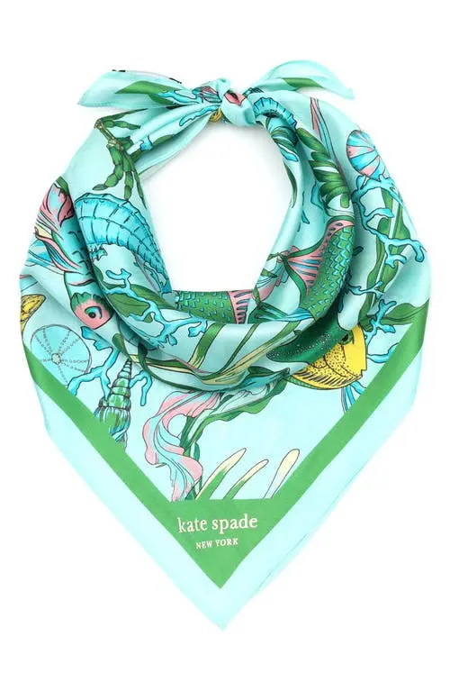 Kate Spade New York Under The Sea Silk Bandana Scarf