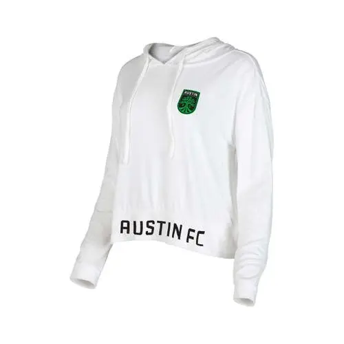 CONCEPTS SPORT Austin Fc Accord Hoodie Long Sleeve Top - White