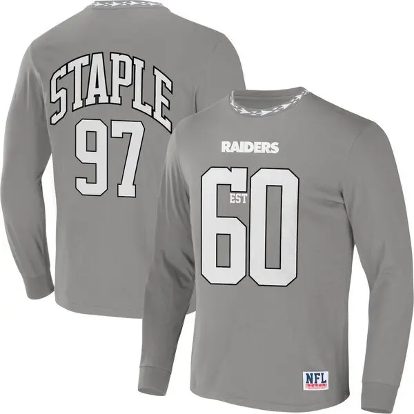 STAPLE Nfl X Las Vegas Raiders Core Team Long Sleeve T-shirt - Gray