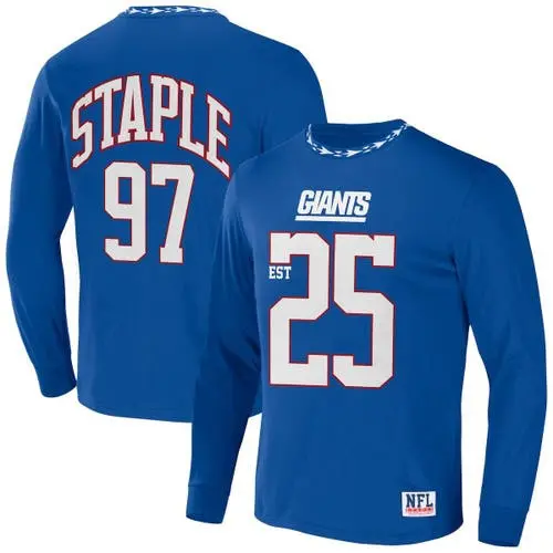 STAPLE Nfl X New York Giants Core Team Long Sleeve T-shirt