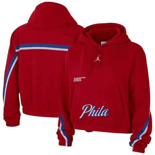 JORDAN BRAND Philadelphia 76ers Courtside Statement Edition Pullover Hoodie