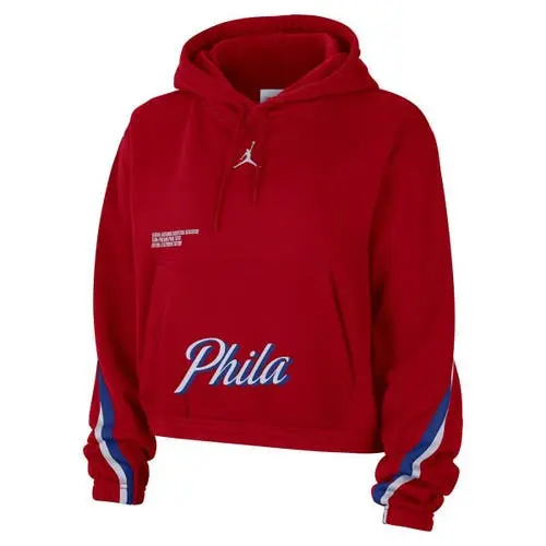 JORDAN BRAND Philadelphia 76ers Courtside Statement Edition Pullover Hoodie