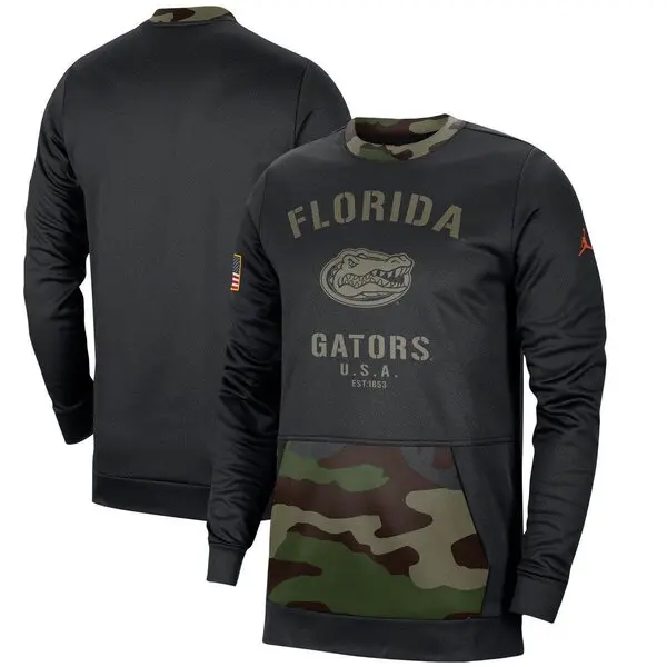 JORDAN BRAND Camo Florida Gators Military Appreciation Performance Pullover Sweatshirt - Black