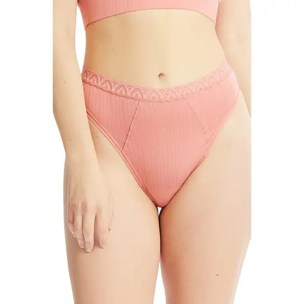 Hanky Panky Mellowluxe™ High Cut Thong - Antique Rose