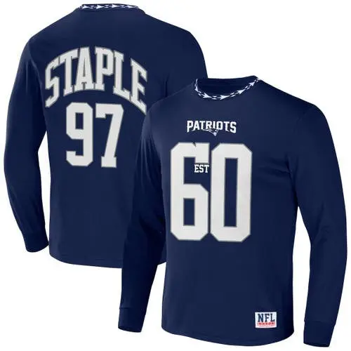 STAPLE Nfl X New England Patriots Core Team Long Sleeve T-shirt - Navy