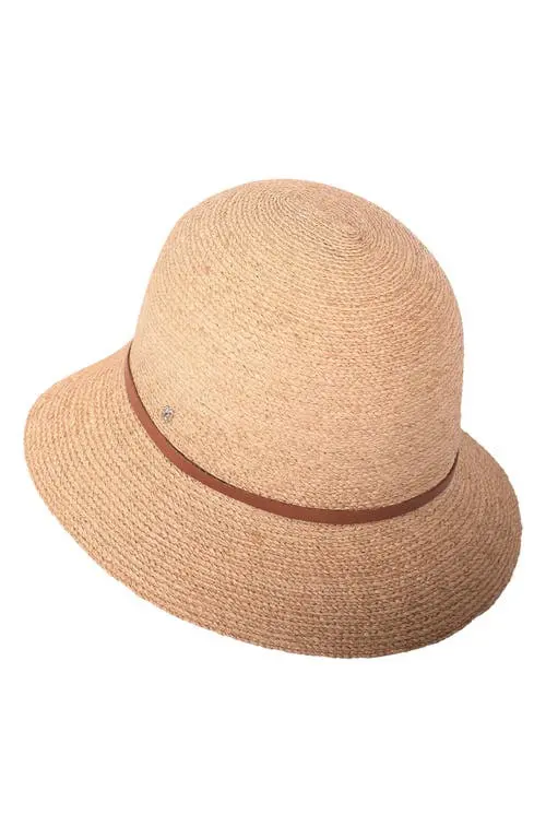 Helen Kaminski Raffia Cloche With Belted Trim - Natural/tan