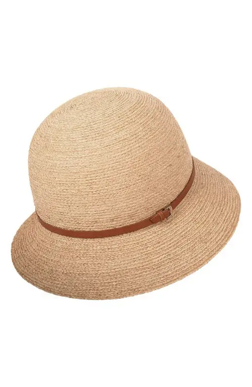 Helen Kaminski Raffia Cloche With Belted Trim