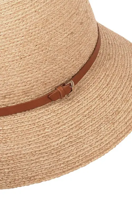 Helen Kaminski Raffia Cloche With Belted Trim