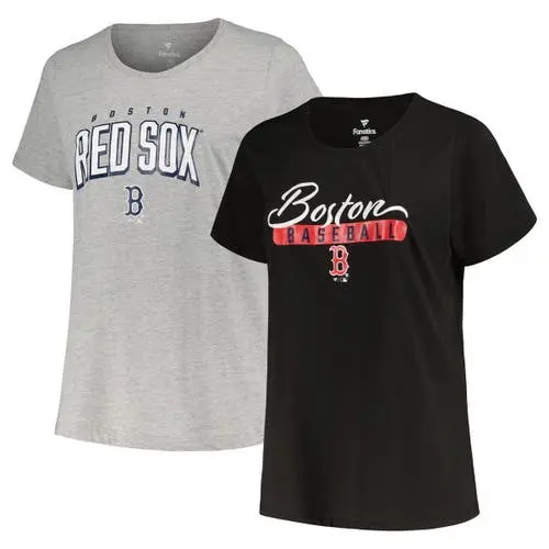Profile Heather Gray Boston Red Sox T-shirt Combo Pack