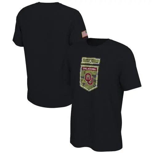 JORDAN BRAND Oklahoma Sooners Veterans Camo T-shirt - Black