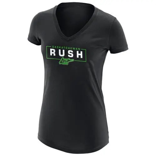 ADPRO SPORTS Saskatchewan Rush Primary Logo V-neck T-shirt