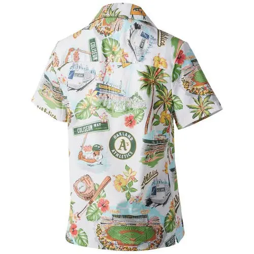 Reyn Spooner Oakland Athletics Scenic Camp Button-up Shirt