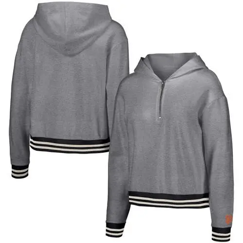 LUSSO San Francisco Giants Magnolia Tri-blend Quarter-zip Hoodie - Gray