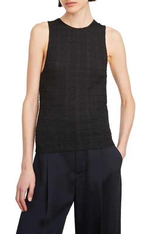 Vince Textured Tank - Black