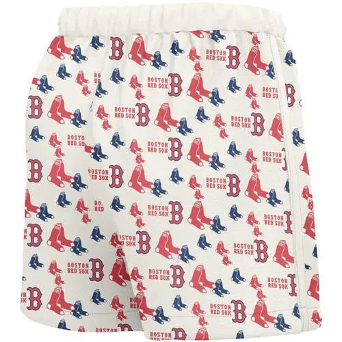 LUSSO Boston Red Sox Allover Print French Terry Shorts