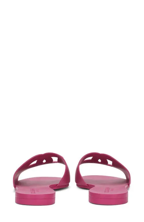 Dolce & Gabbana Bianca Interlock Slide Sandal - Fuchsia
