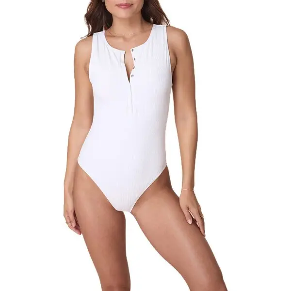 ANDIE Malibu Ribbed One-piece Swimsuit - White