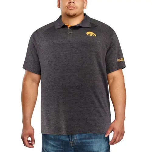 COLOSSEUM Iowa Hawkeyes Big & Tall Down Swing Polo
