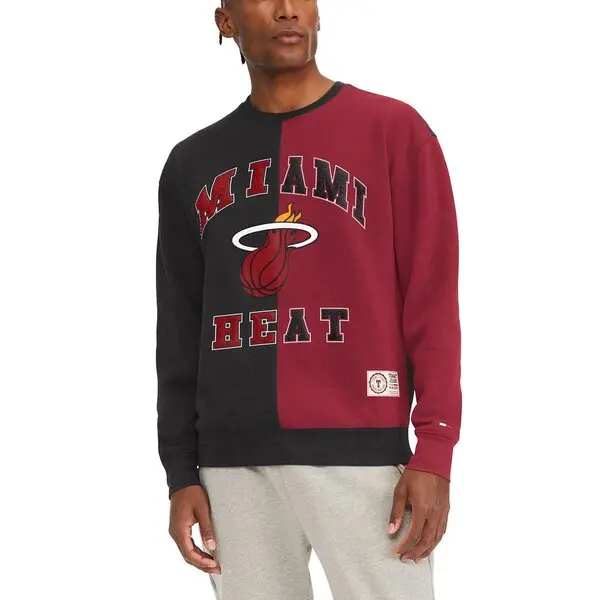 Tommy Hilfiger Red Miami Heat Keith Split Pullover Sweatshirt