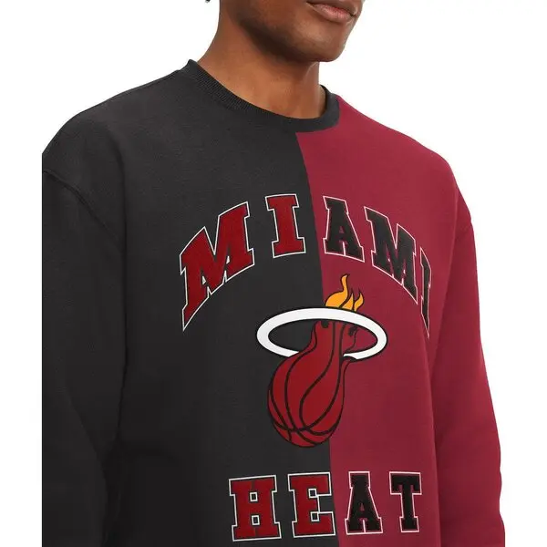 Tommy Hilfiger Red Miami Heat Keith Split Pullover Sweatshirt