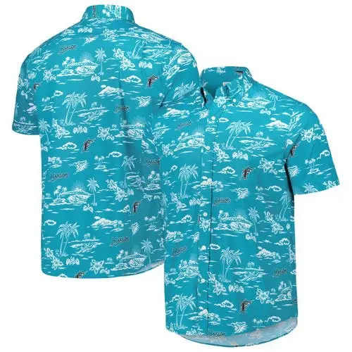 Reyn Spooner Miami Marlins Kekai Button-down Shirt