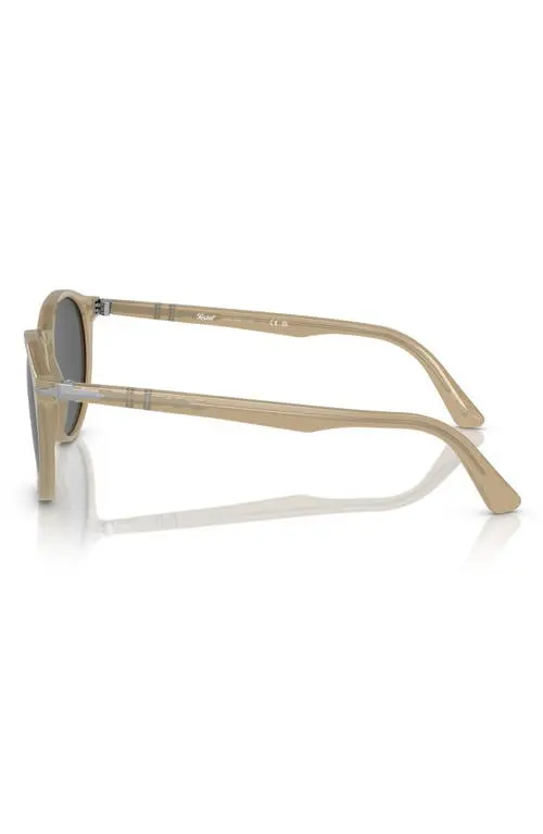 Persol 52mm Round Frame Sunglasses - Opal Beige