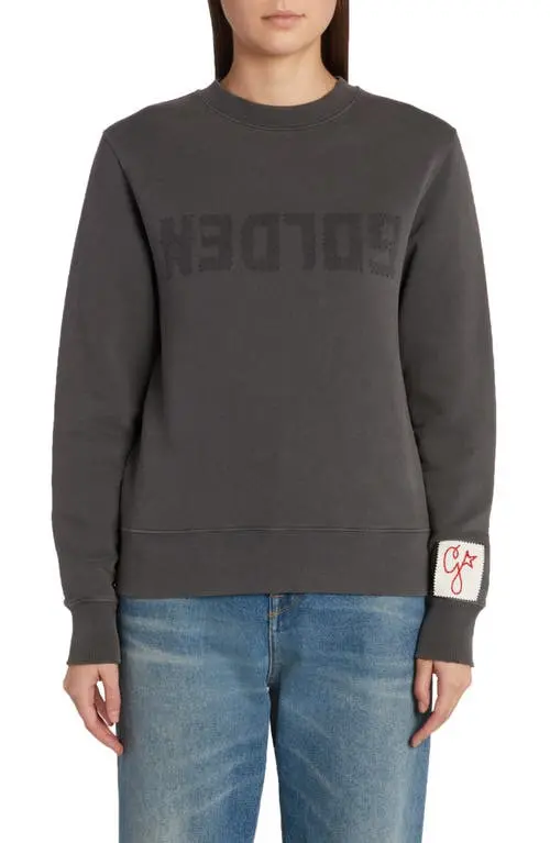 GOLDEN GOOSE Distressed Logo Graphic Sweatshirt