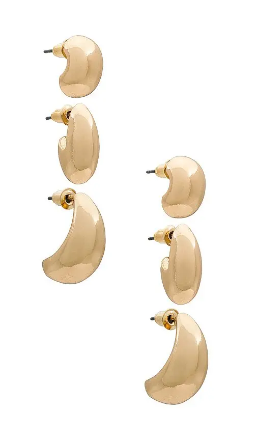 8 Other Reasons Teardrop Hoop Set - Gold