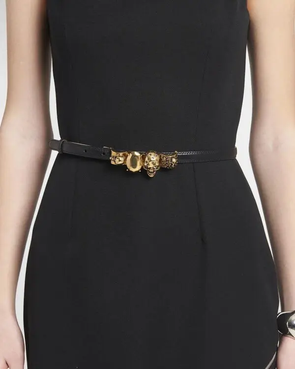 Alexander McQueen The Knuckle Leather Belt - Black