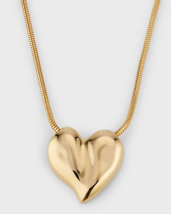 BEN-AMUN 24k Electroplated Heart Pendant Necklace - Gold